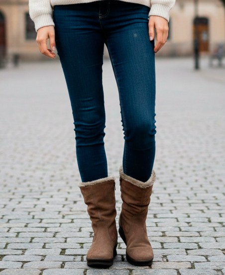 Botas marrones con forro de pelo Imac 856709. 7152. 017