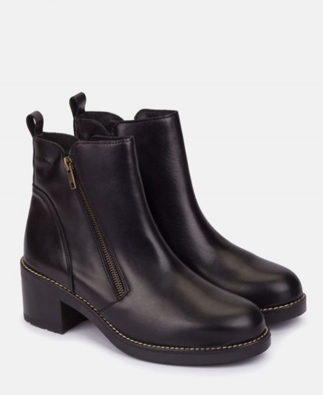 Botines negros básicos Yokono Mesina-002 para mujer