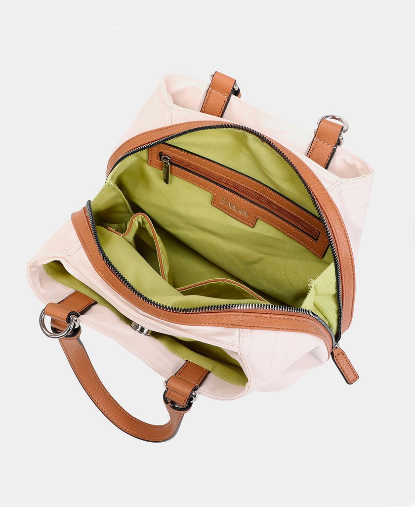 Binnari Mina beige handbag 20111 for women in white color