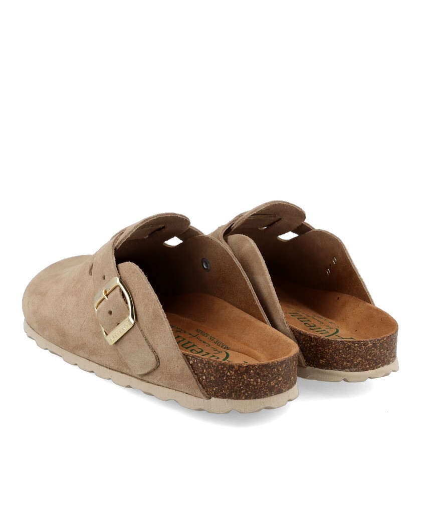 Leather clogs with side buckles Catchalot for women